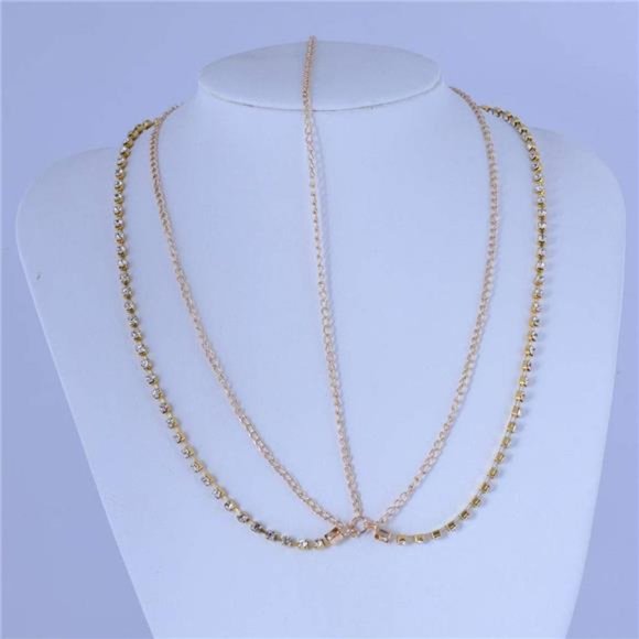 Other | Shegirl Boho Layered Head Chains Gold Rhinestone Headpiece ...